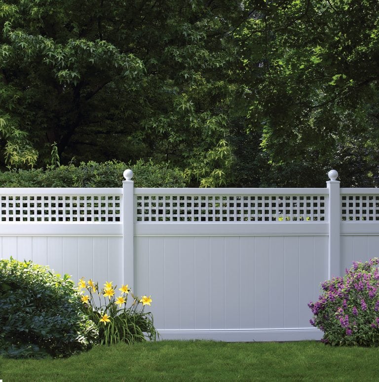 Bufftech Chesterfield Vinyl Fence with Westminster Accent - AVO Fence ...