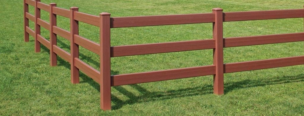 Bufftech Ranch 3-Rail Vinyl Fence with Certagrain Texture - AVO Fence ...