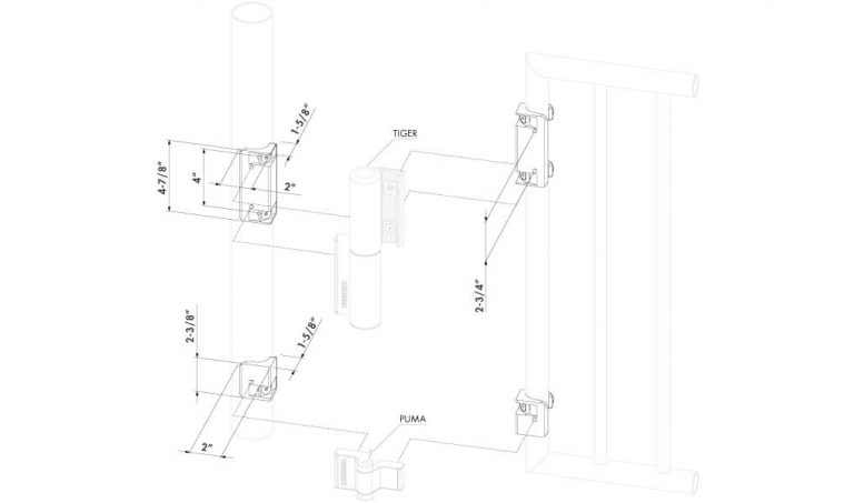 Chain link bracket for Tiger gate closer - AVO Fence & Supply