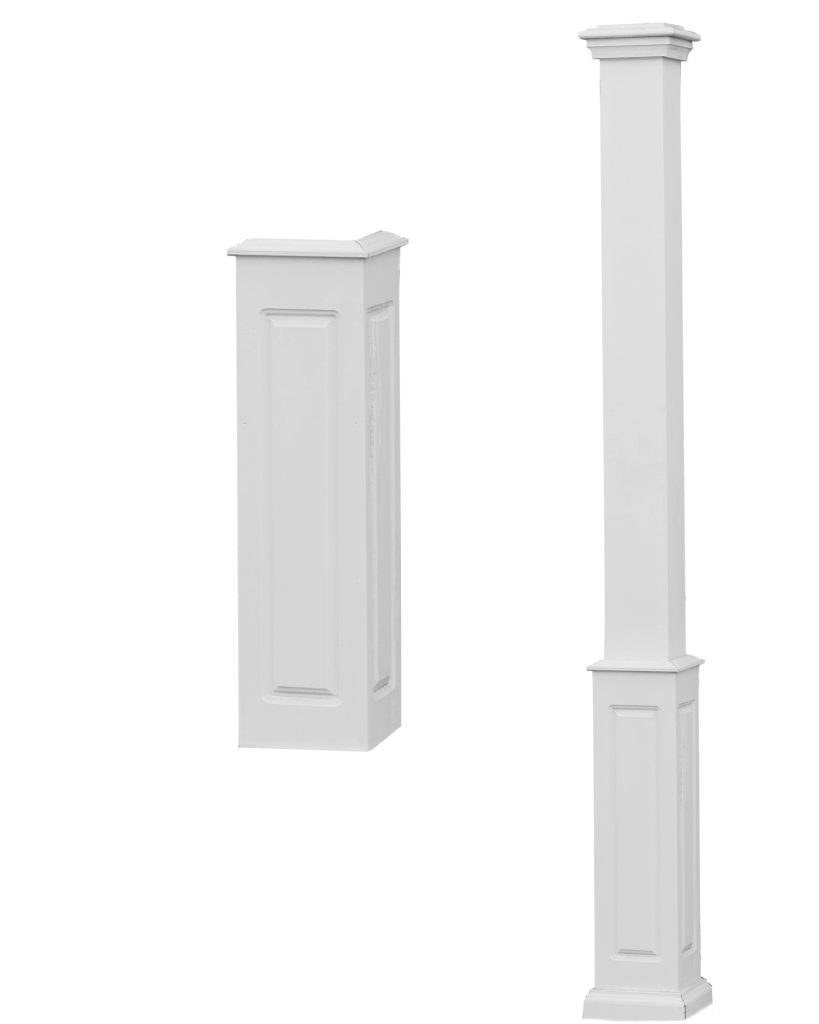 White Cedar Square Lantern Post with Smooth Finish - AVO Fence & Supply